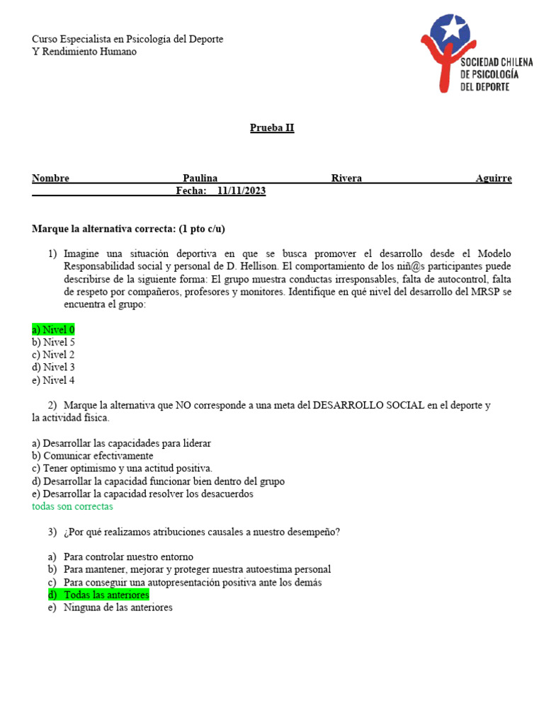 Prueba Ii 2023 | PDF | Ansiedad | Neurona