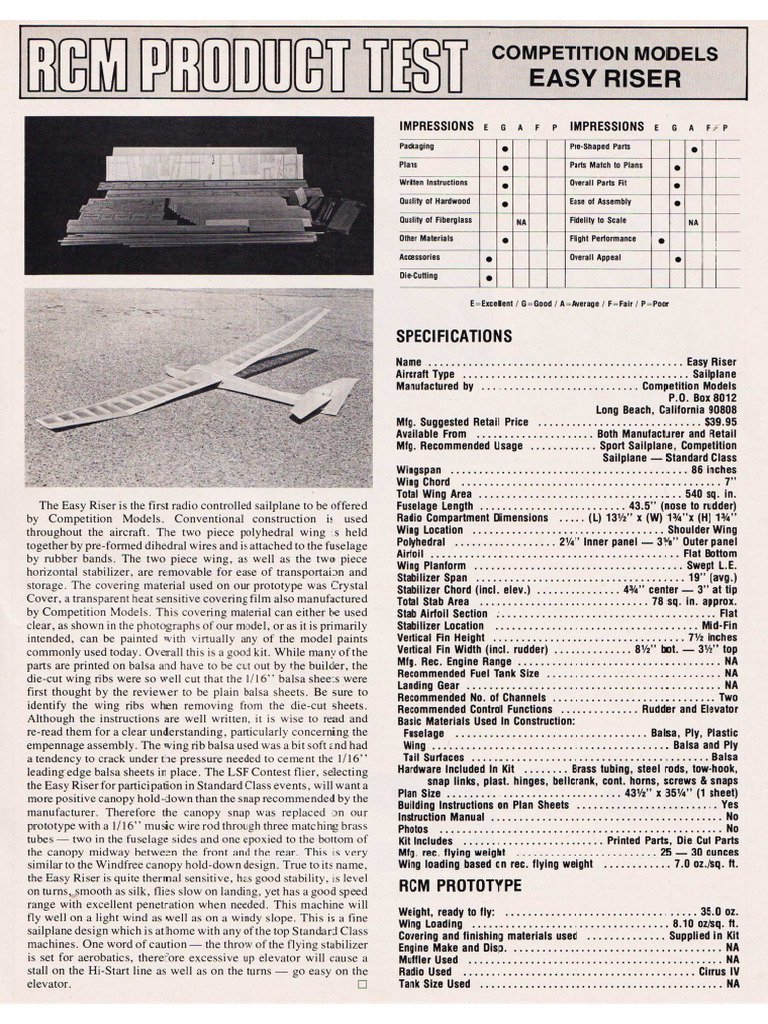 Easy Riser 86in | PDF
