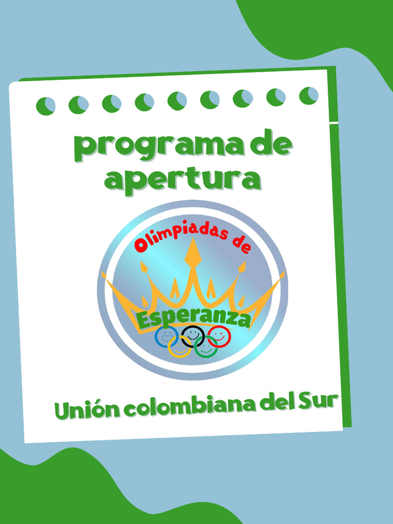 Programa de Apertura Olimpiadas de Esperanza 2024 | PDF | Oración | Cristo (título)