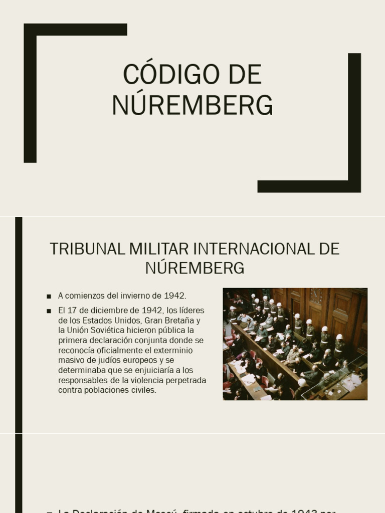 Código de Núremberg | PDF | Alemania nazi | Juicios de Nuremberg