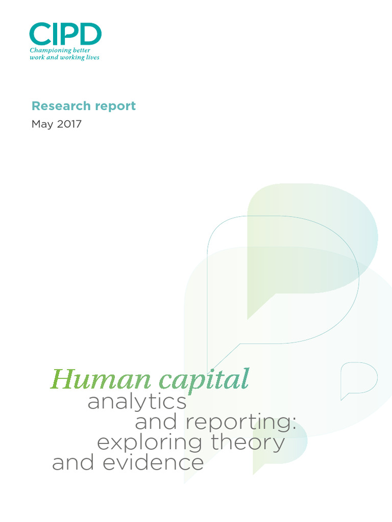 CIPD Human Capital Analytics and Reporting Tcm18 22281 | PDF | Human Capital | Capital (Economics)