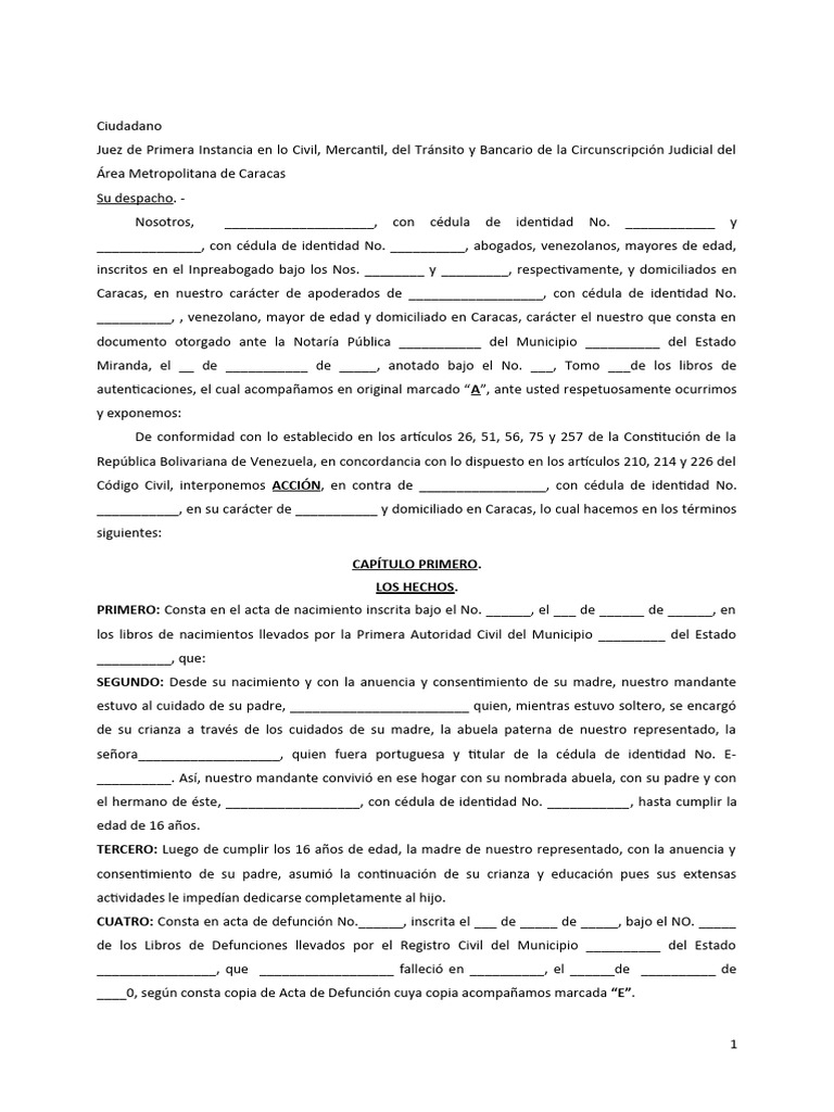 Modelo Libelo de Demanda | PDF | Estado (política) | Demanda judicial