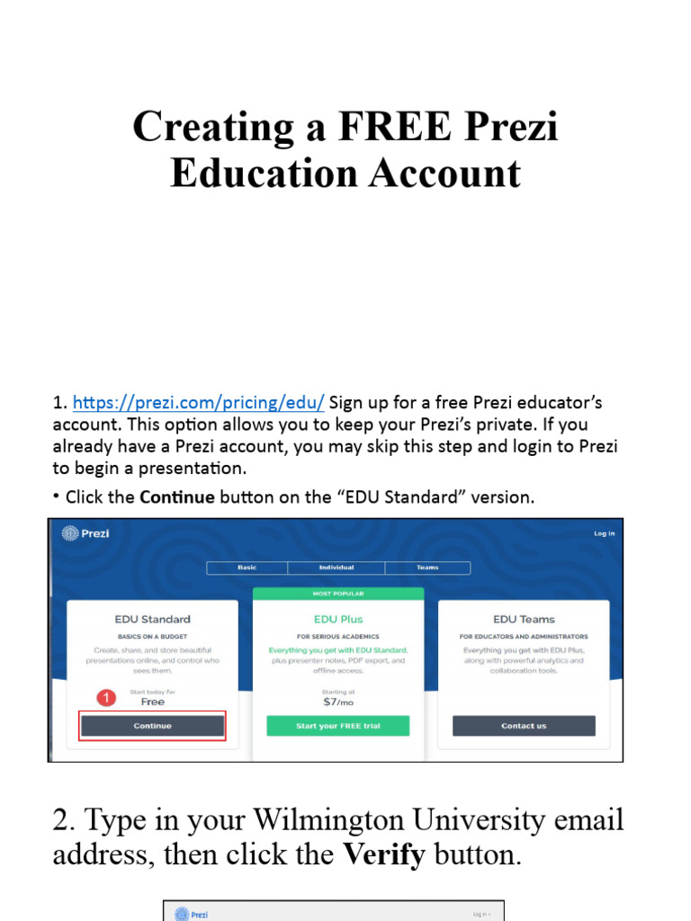 How To Create A Free Prezi Education Account | PDF