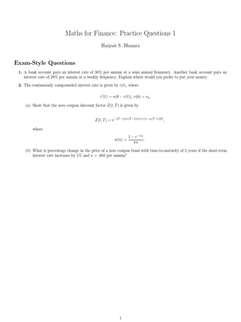 Interest Rate Comparison and Bonds | PDF