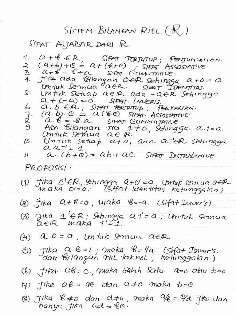 Sistem Bilangan Ril-1 | PDF