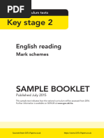 STA228403e 2022 ks1 English Reading Test Mark Schemes | PDF