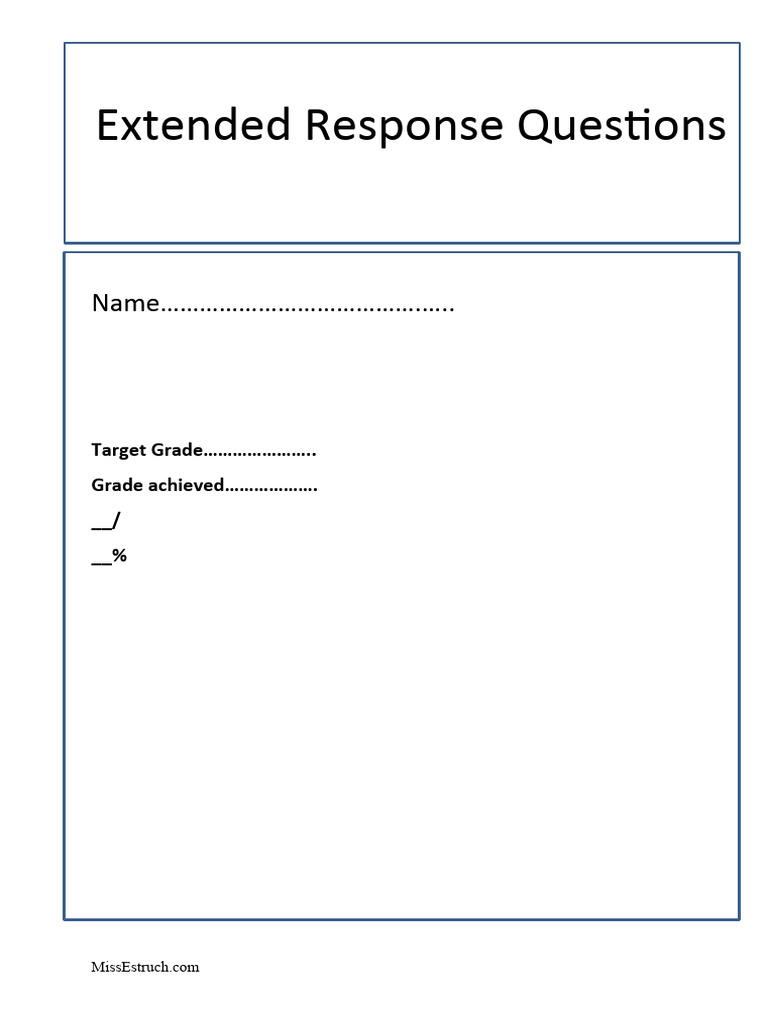Extended Response Questions | PDF | Cell (Biology) | Rna