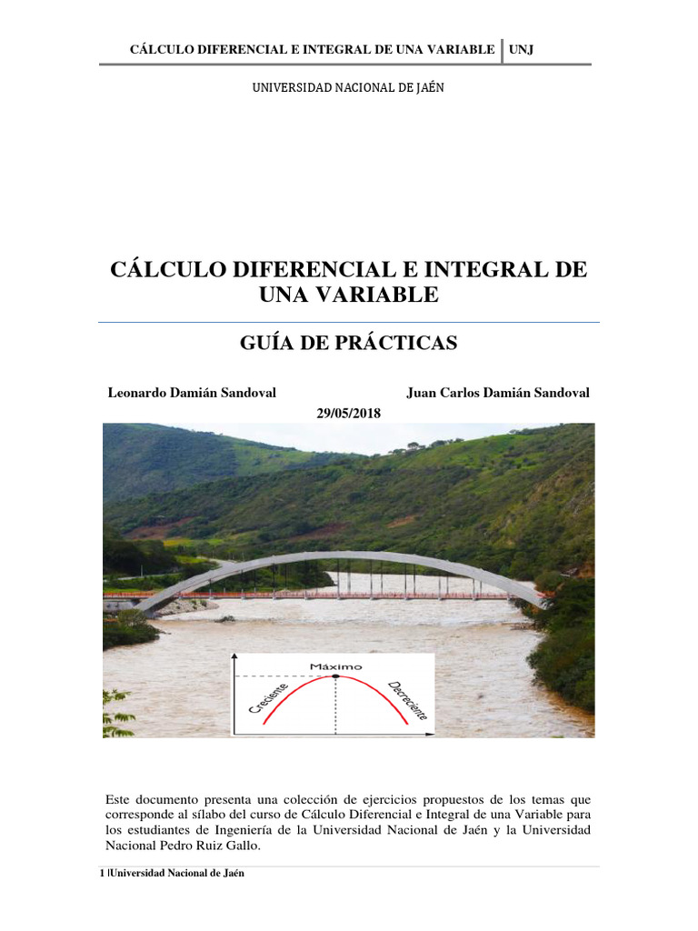 Guia de Práctica de Cálculo Diferencial e Integral de Una Variable | Descargar gratis PDF ...