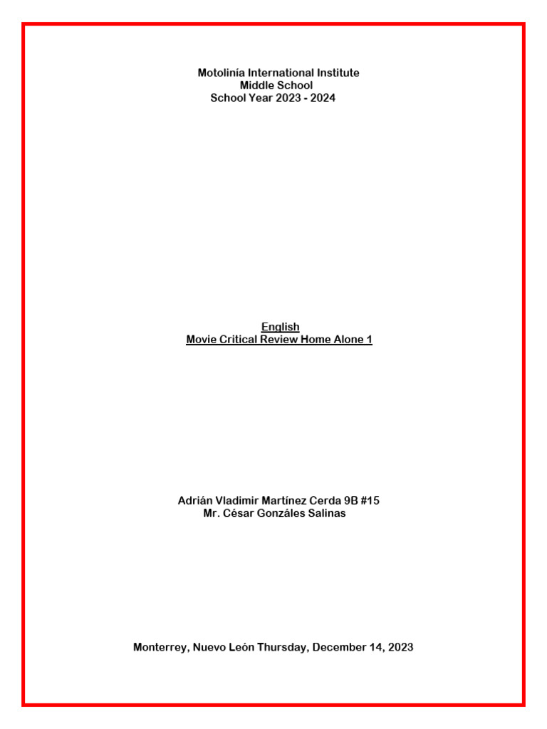 Movie Critical Review | PDF