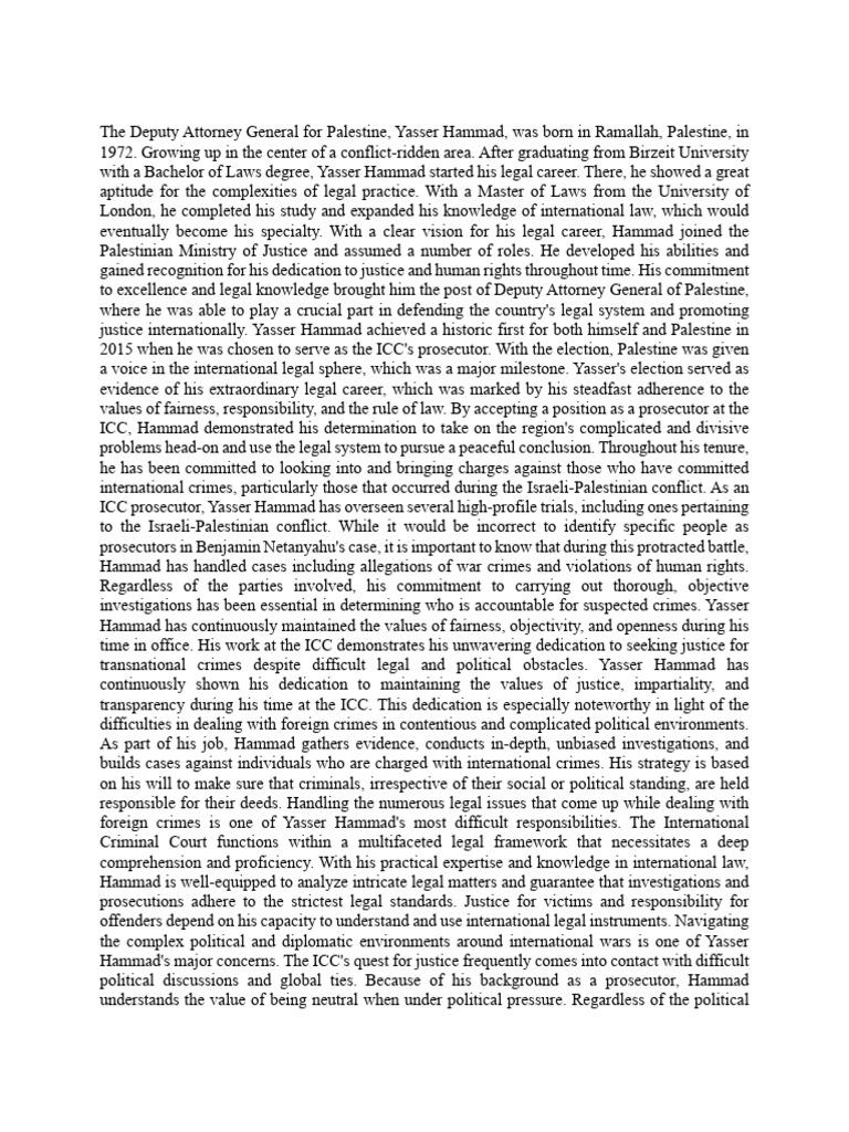 Yasser Hammad-ICC-Court Evidence | PDF | International Criminal Court ...