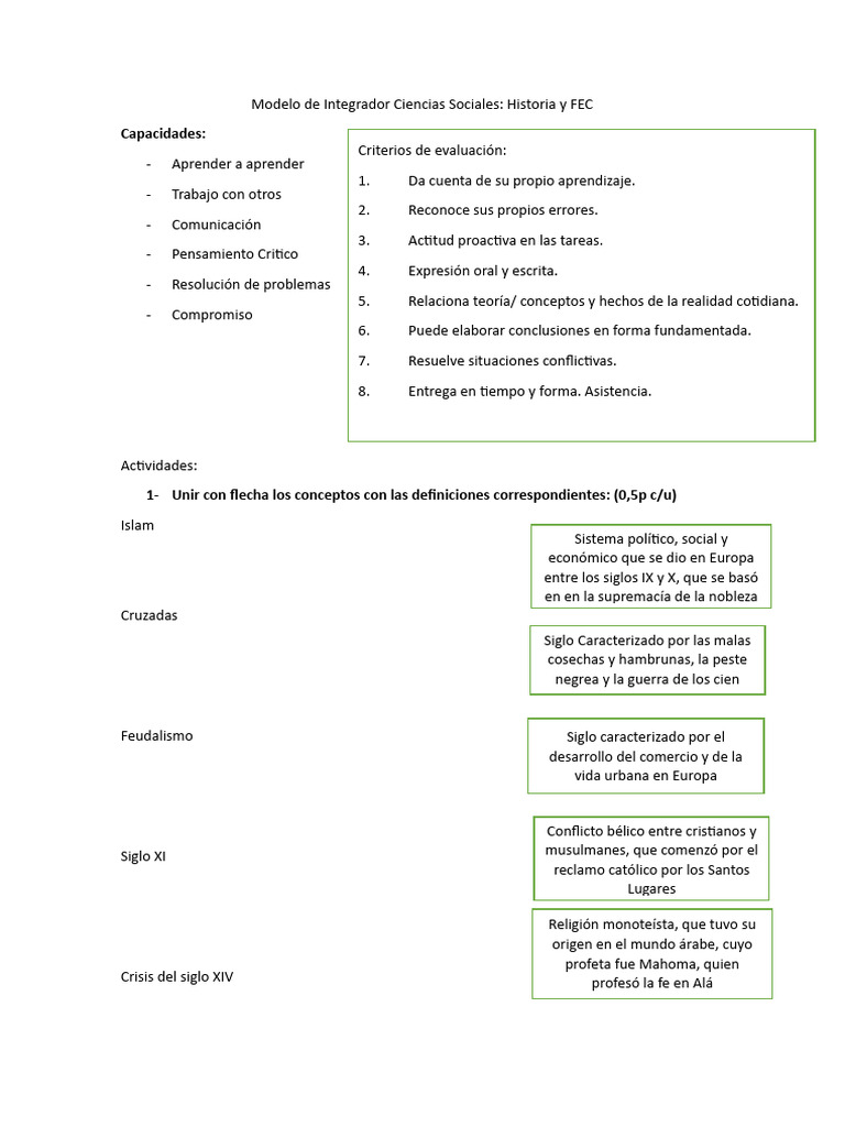 Modelo Integrador 1ro | PDF