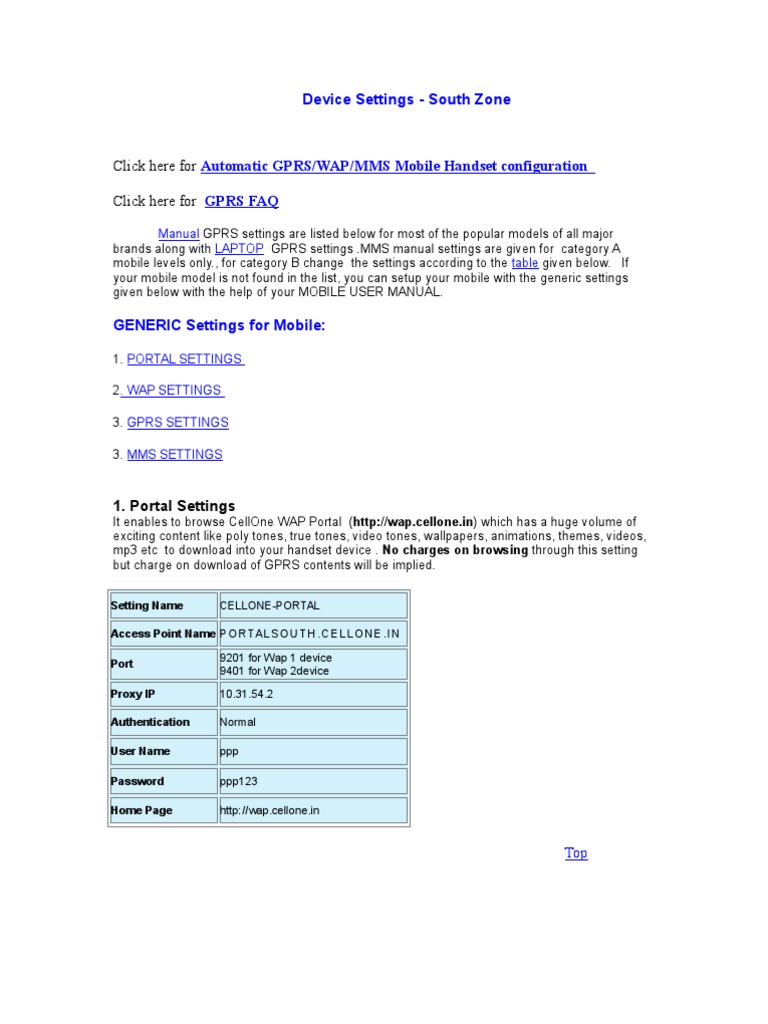 Manual Device+Settings | PDF | Multimedia Messaging Service | General ...