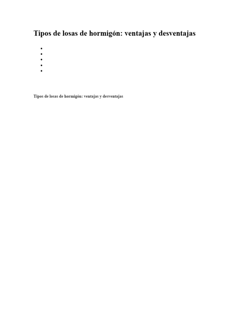 Tipos de Losas de Hormigón | PDF | Hormigón | Viga (Estructura)