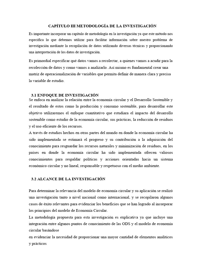 Capitulo 3, Hipotesis-1 | PDF | Hipótesis | Sustentabilidad