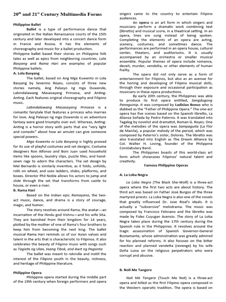 20th and 21st Century Multimedia Forms | PDF