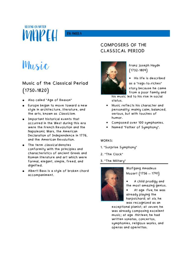Mapeh 2ND Quarter Reviewer | PDF | Classical Period (Music) | Substance Abuse