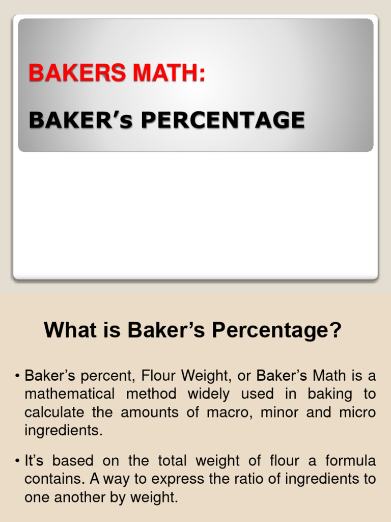 Bakers Percentage | PDF