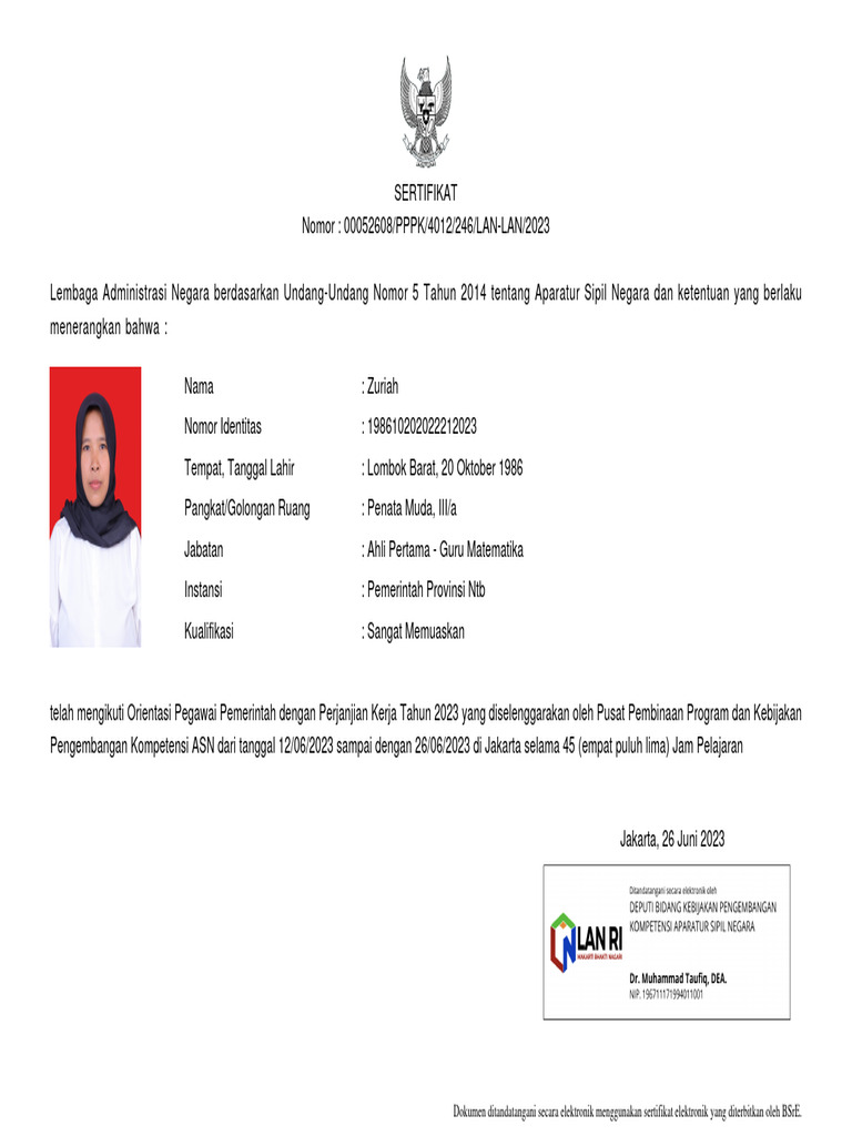 Zuriah Sertifikat MOOC | PDF