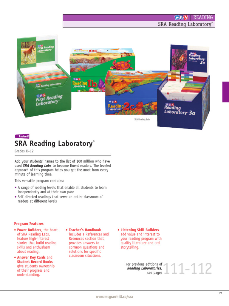 Sra Reading Laboratory Grades K 12 | PDF | Phonics | Written Communication
