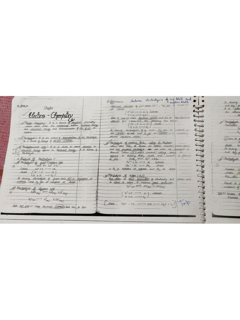 Electrochemistry Class 12th Cbse Topper Notes 23-24 | PDF