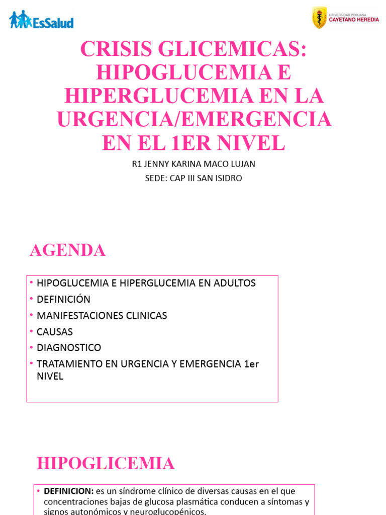 HIPOGLICEMIA E HIPERGLICEMIA EN URGENCIA Y EMERGENCIAS | PDF ...