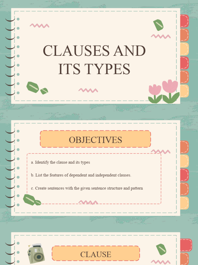 Clauses and Its Types | PDF | Adverb | Clause
