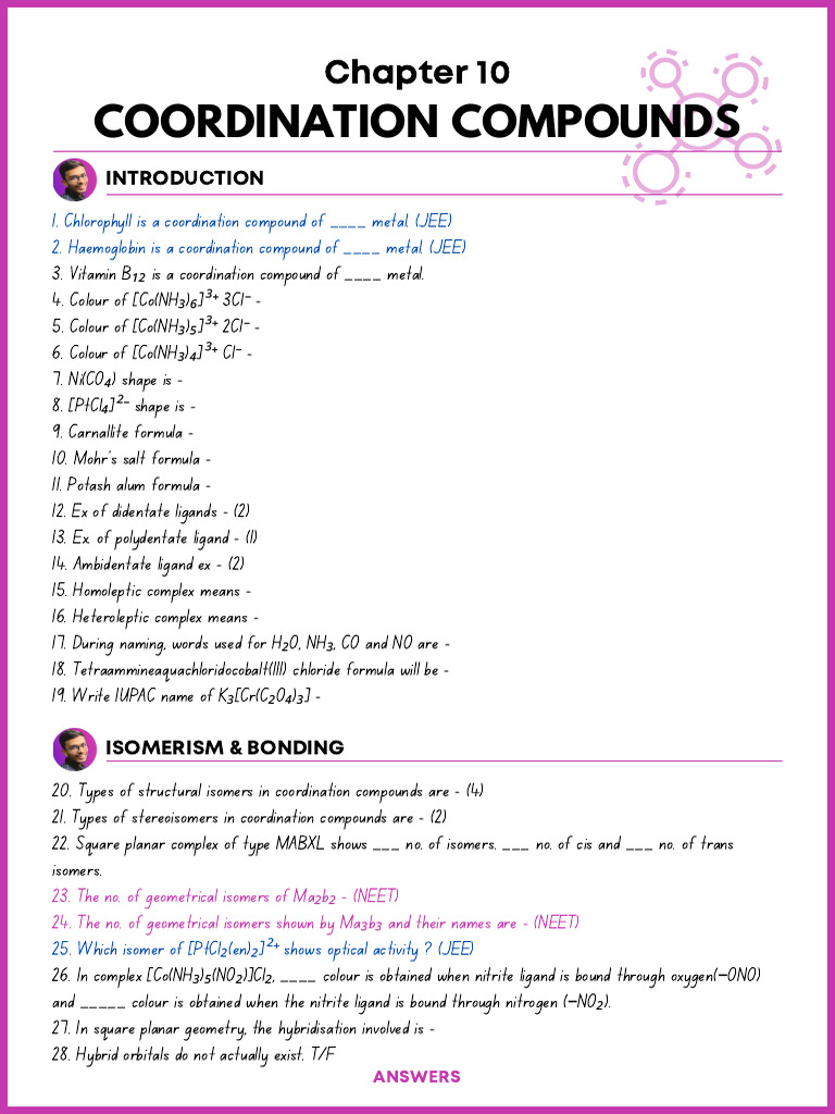 Coordination Compound CHEMHACK | Download Free PDF | Coordination Complex | Ligand