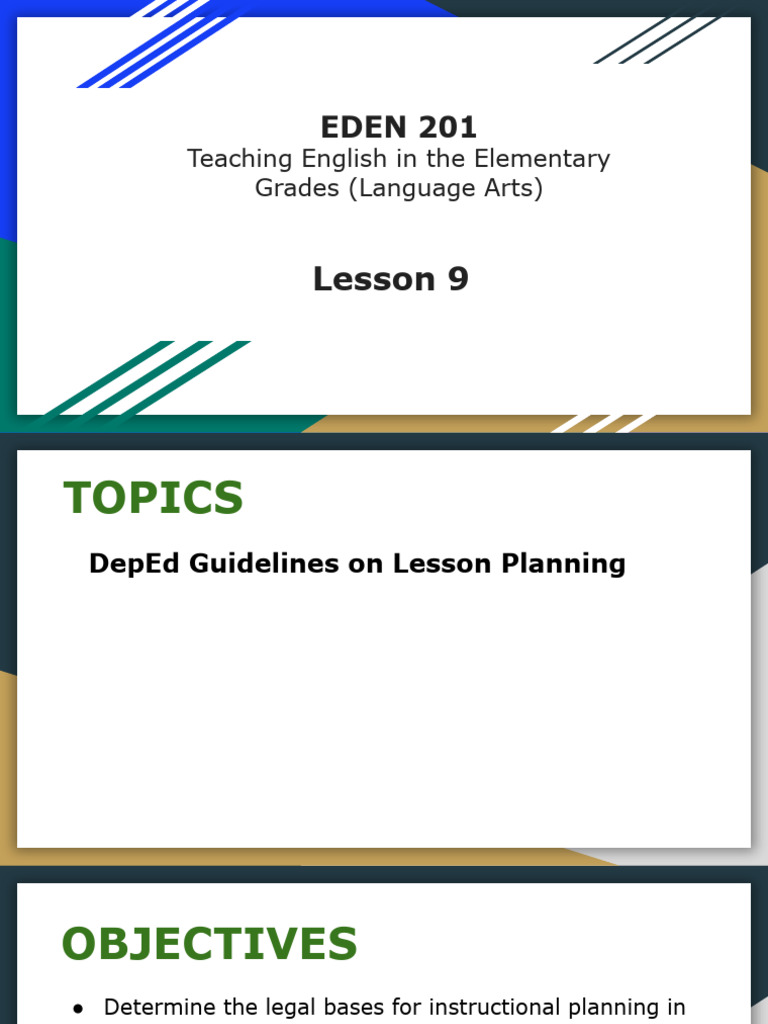Deped Guidelines On Lesson Planning Ppt
