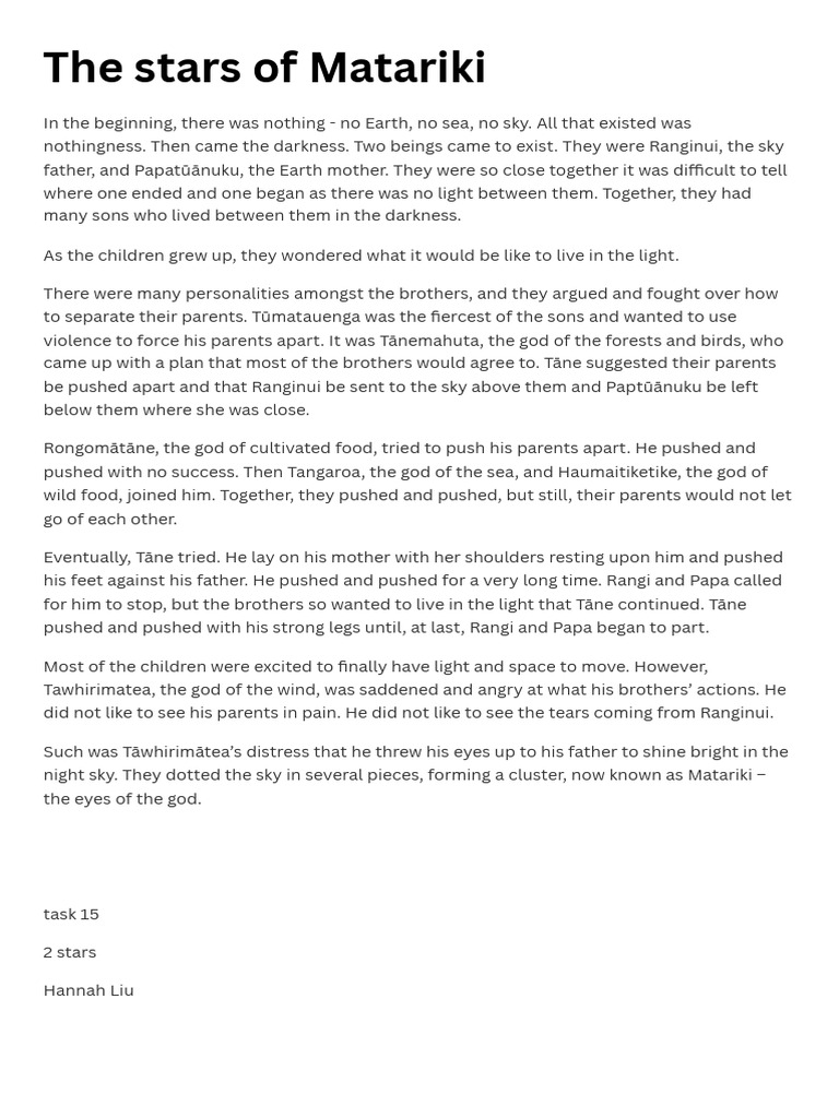 The Stars of Matariki | PDF