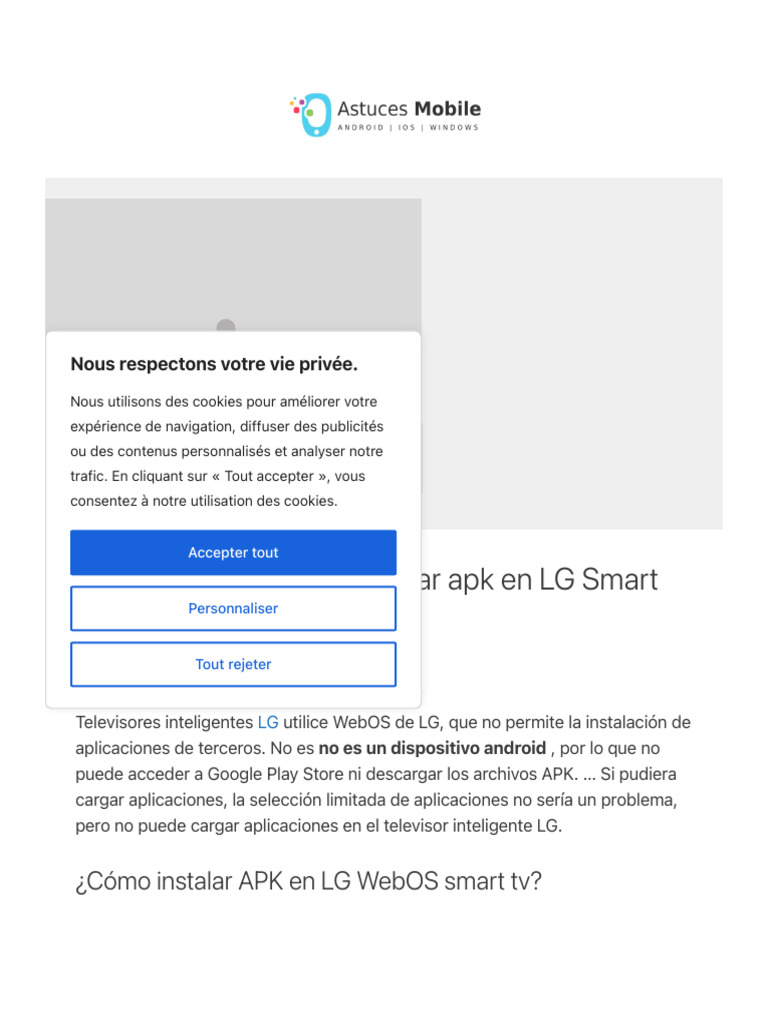 Aquí Se Explica Cómo Instalar Apk en LG Smart TV | PDF