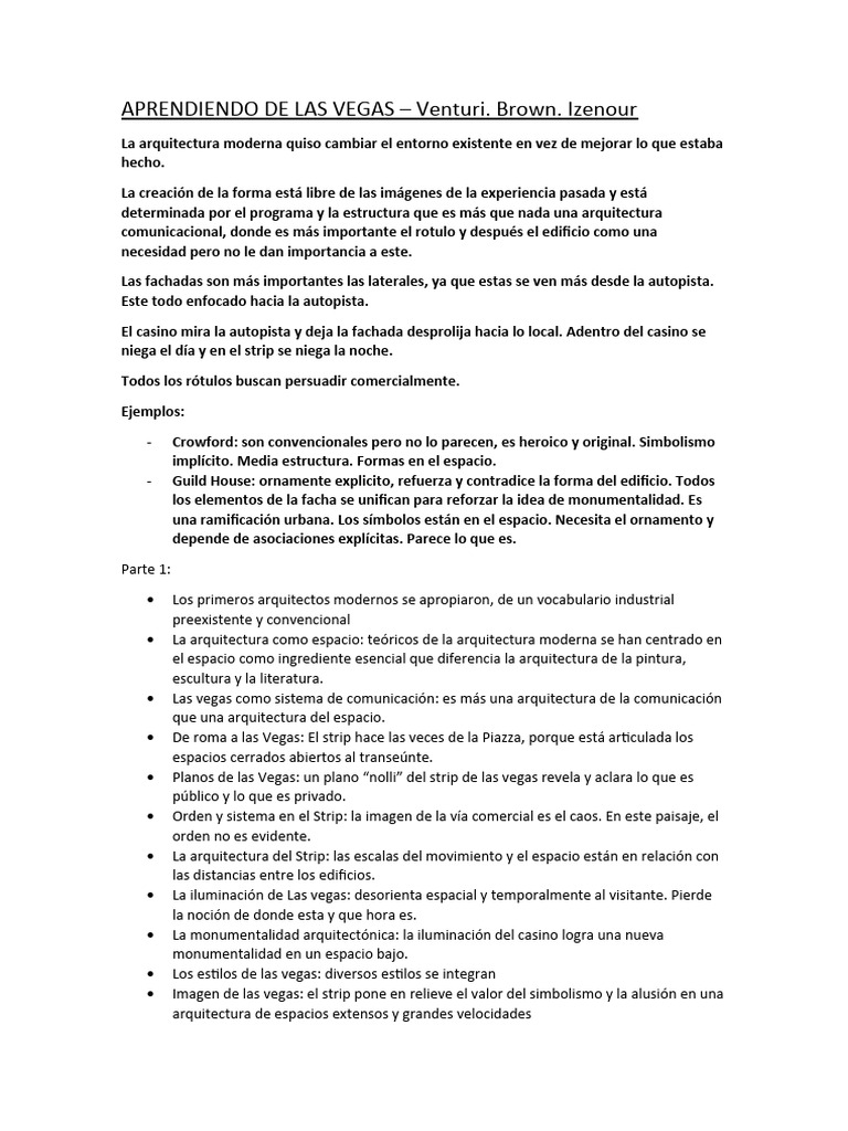 APRENDIENDO DE LAS VEGAS - Venturi. Brown. Izenour | PDF | Las Vegas ... APRENDIENDO DE LAS VEGAS - Venturi. Brown. Izenour | PDF | Las Vegas ...