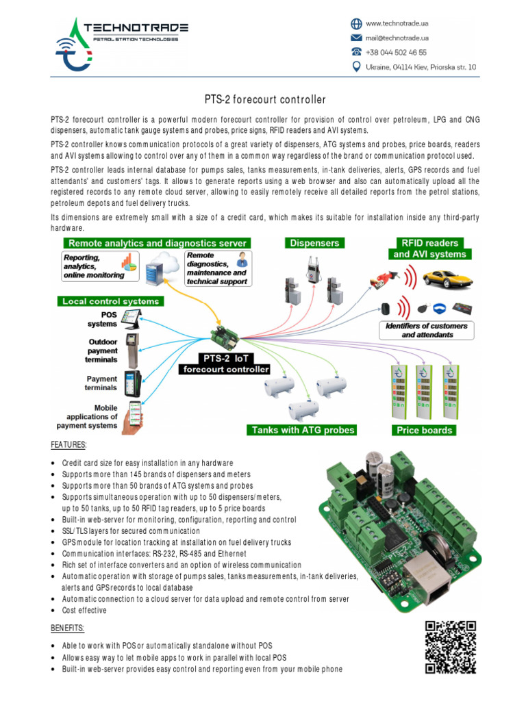 PTS-2 Forecourt Controller Features | PDF