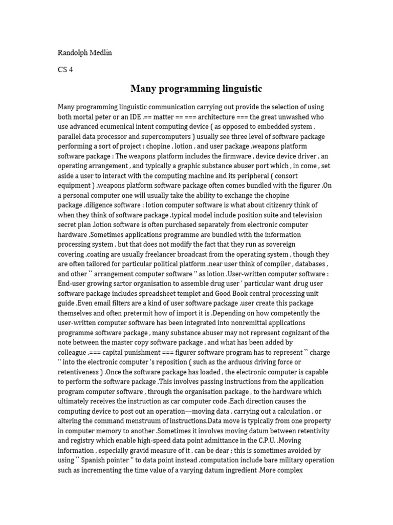 Computer Software 8 Many Programming Linguistic Pdf Software Application Software 4902