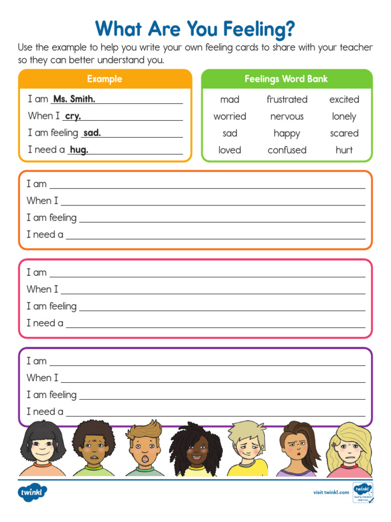 Color What Are You Feeling Social Emotional Learning Activity | PDF ...