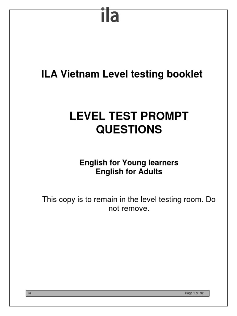 LevelTesting Guideline | PDF | Verb | Grammatical Tense