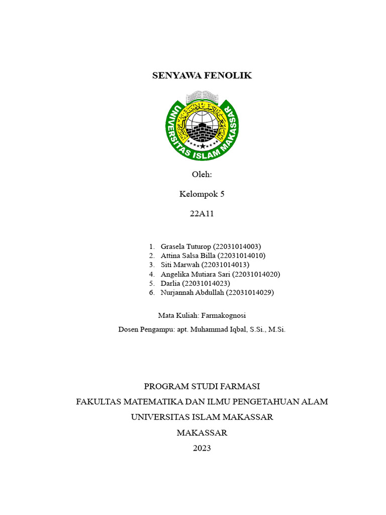 Manfaat dan Klasifikasi Senyawa Fenolik | PDF