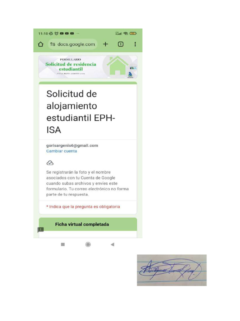 Solicitud de Alojamiento | PDF