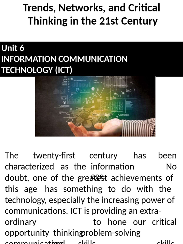 Information Communication Technology Ict | PDF | Information And Communications Technology ...