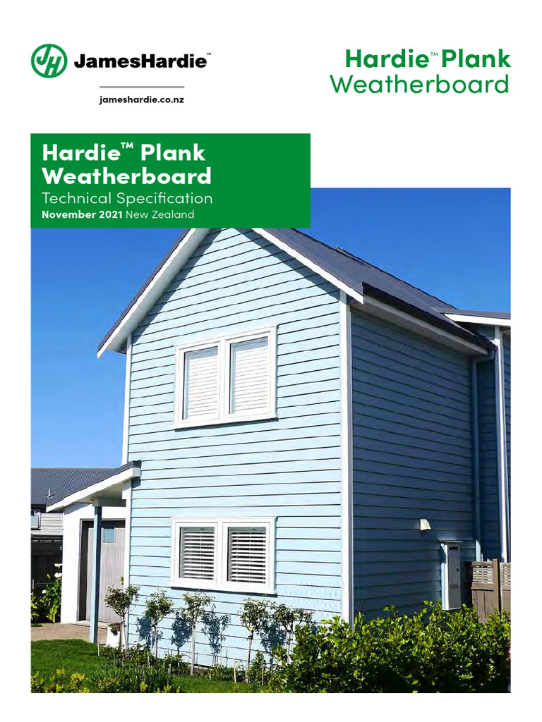 Hardie Plank Weatherboard Technical Specification | PDF | Lumber | Building Materials