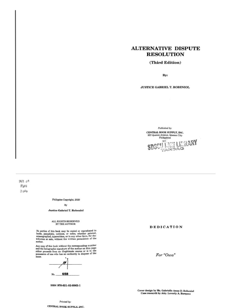 ADR Robeniol | PDF | Alternative Dispute Resolution | Mediation