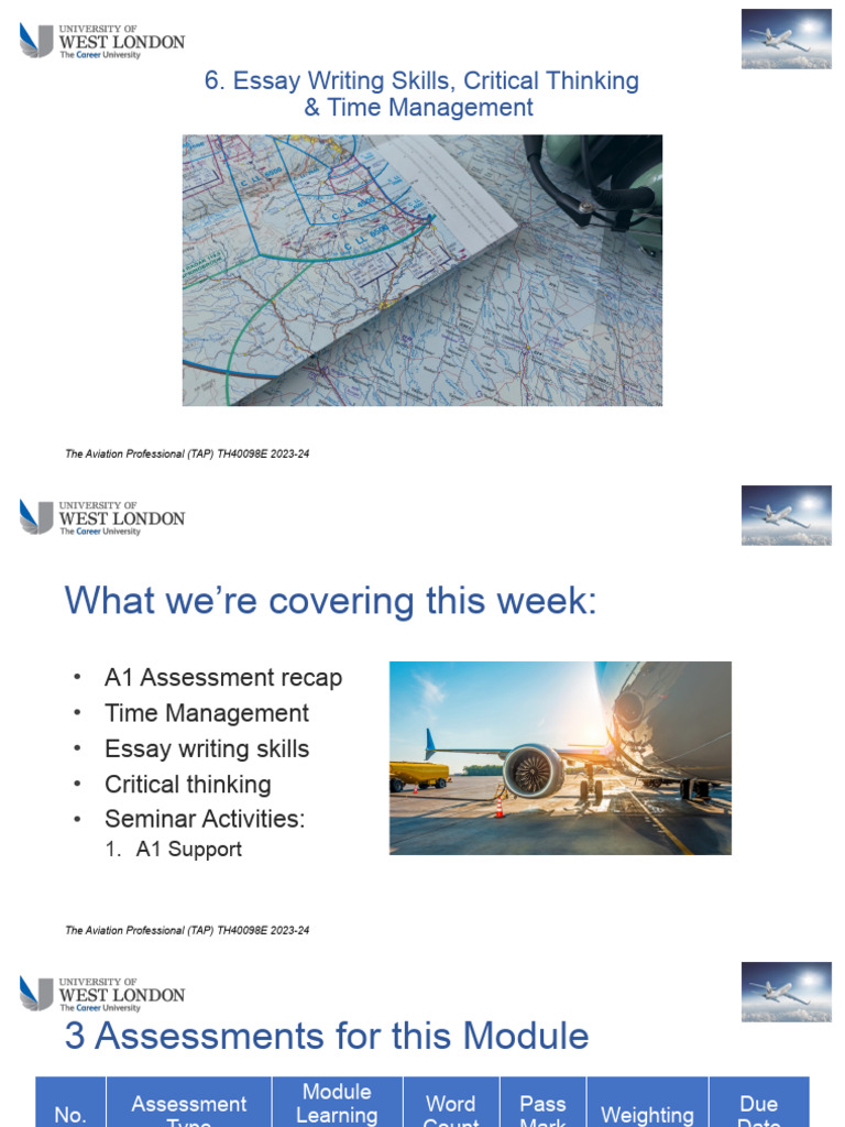 TAP Lecture Essay Writing, Critical Thinking, Time Management | PDF ...