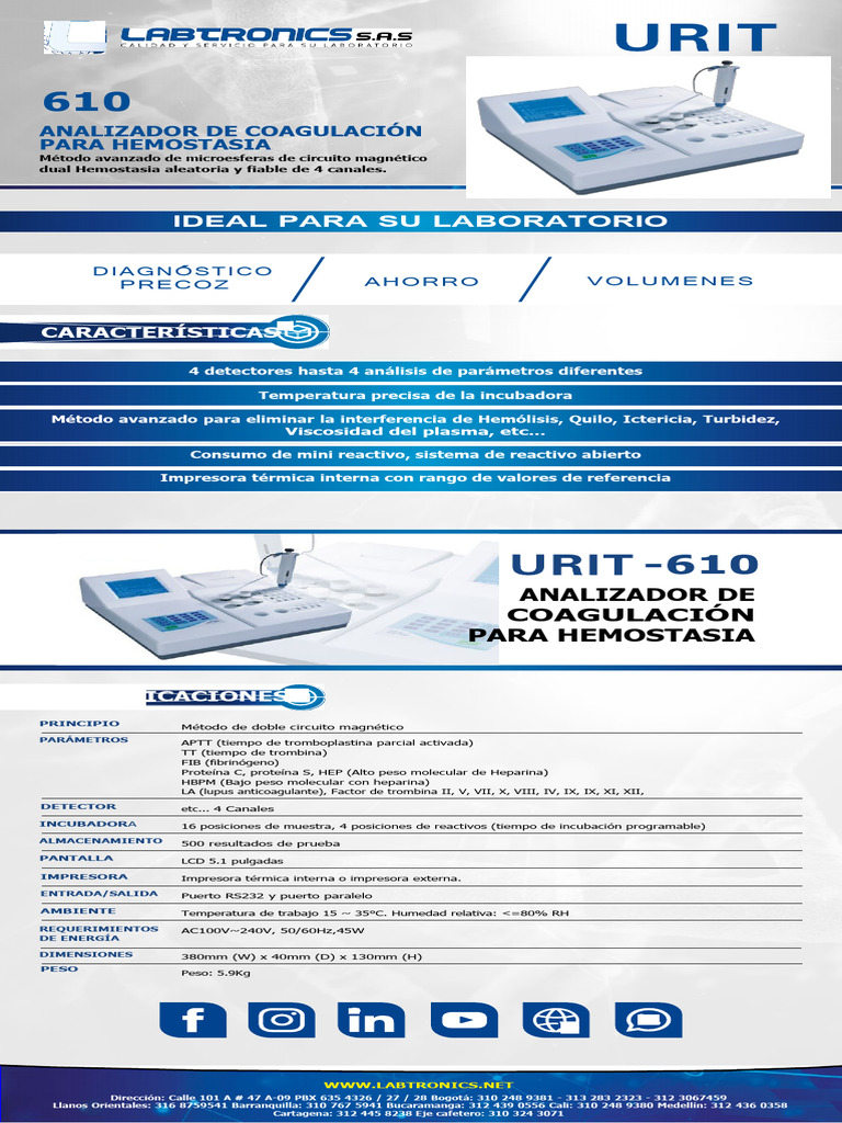 Urit 610 | PDF | Coagulación | Especialidades Medicas