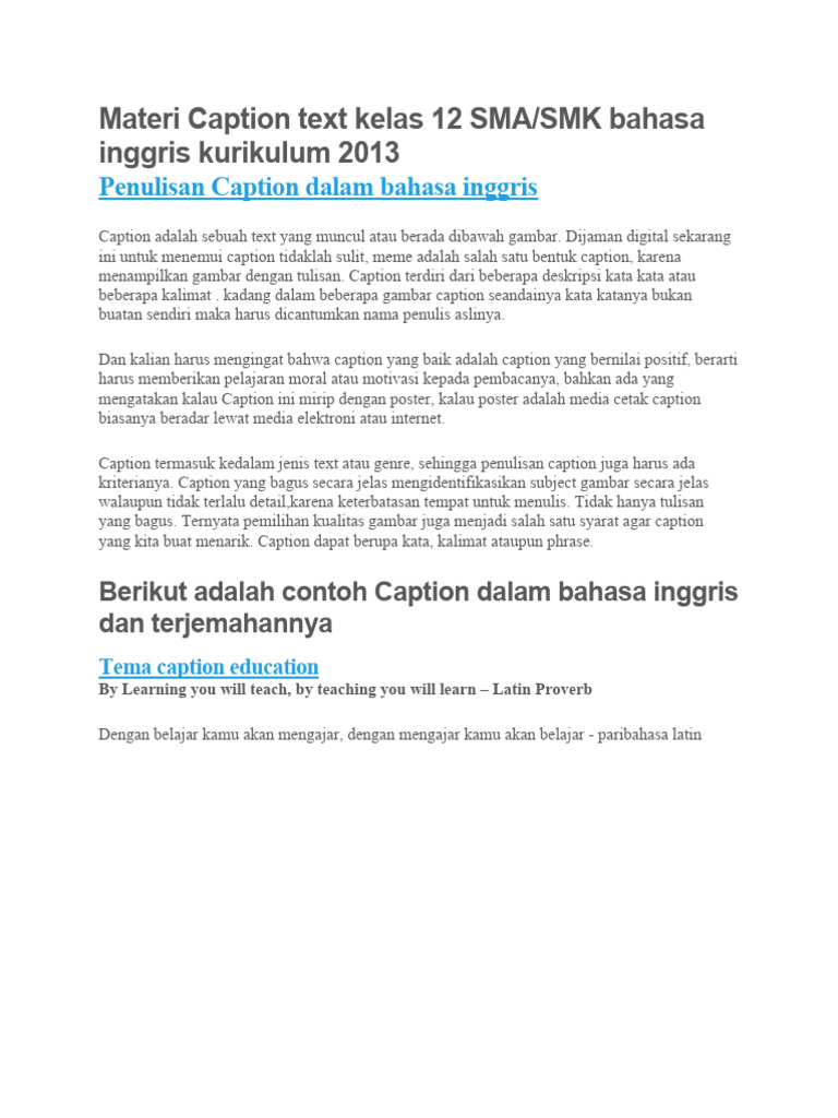 Materi Caption | PDF