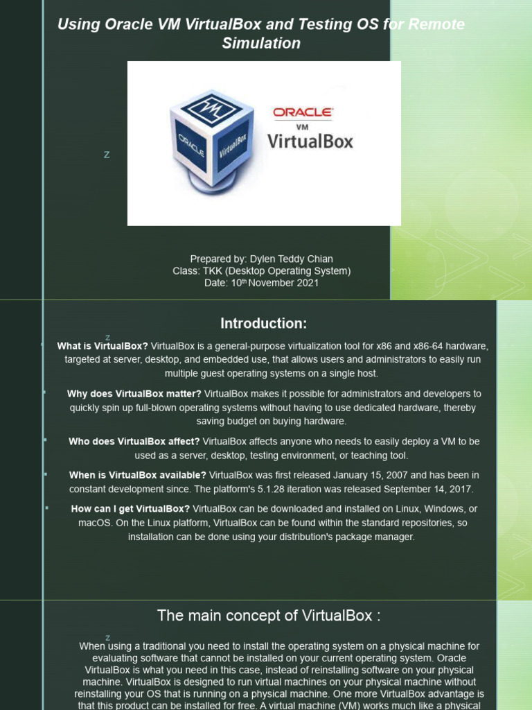 Dylen's Desktop Operating System | PDF | Virtual Machine | Operating System