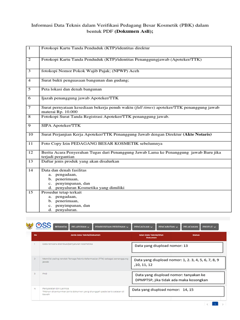 3 - Informasi Data Teknis Dalam Verifikasi Pedagang Besar Kosmetik PBK | PDF