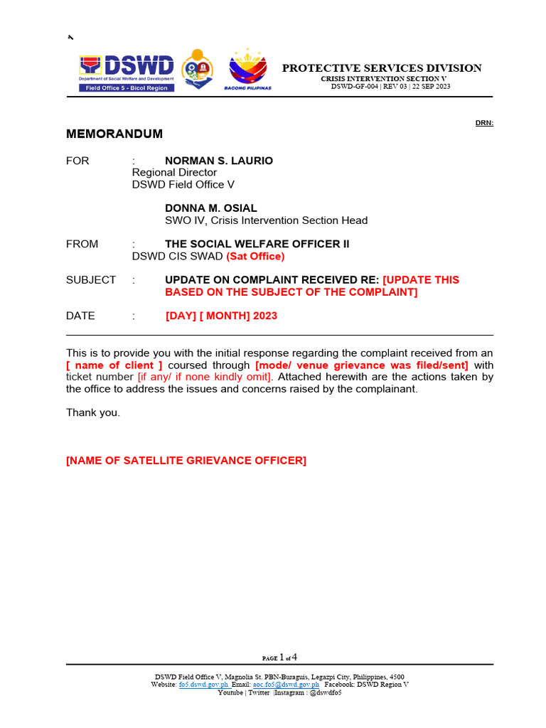 Feedback Report Template | PDF