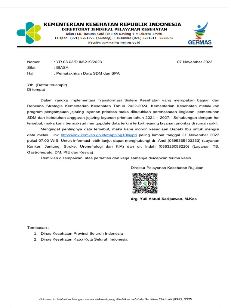 Pemutakhiran Data SDM Dan SPA | PDF