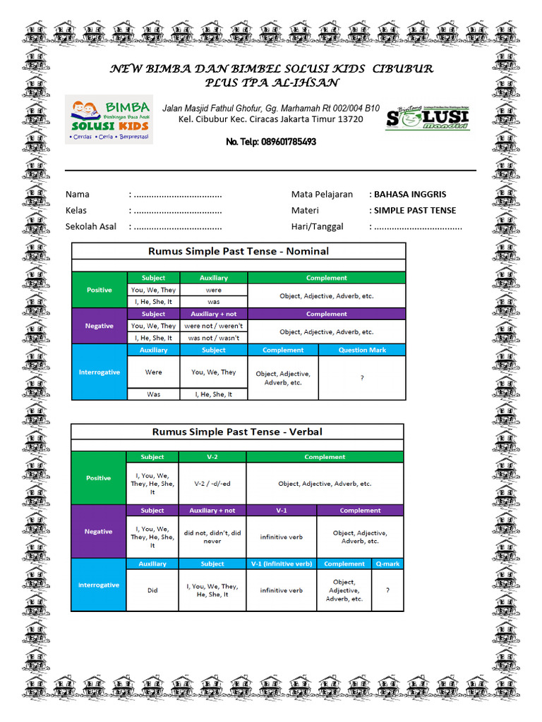 Soal Bahasa Inggris Simple Past Tense | PDF