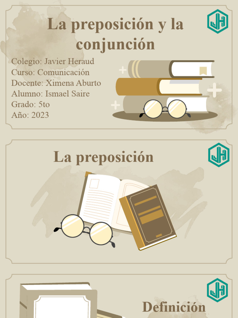 La Preposición y La Conjunción Ismael | PDF | Unidades Semánticas ...