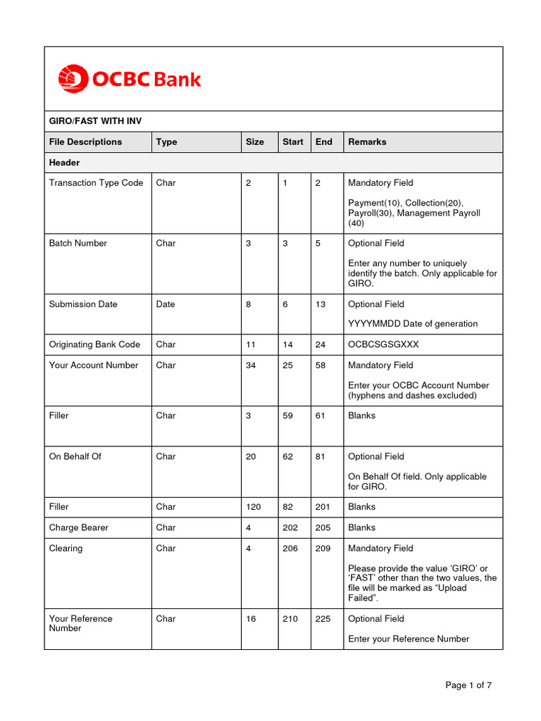 GIRO - FAST WITH INV - V1.5 (With PayNow) | PDF | Payments | Personal Finance